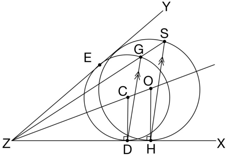 【2021共通テスト(第2日程)】数学ⅠA：第5問(図形の性質)｜2直線に接する円について考察 | マスマス学ぶ